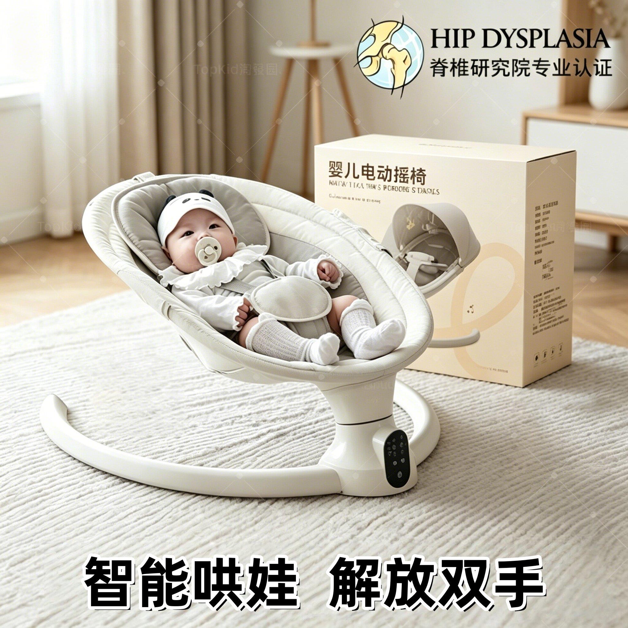 德国电动摇摇椅婴儿哄睡解放双手智能哄娃椅宝宝安抚椅周岁礼