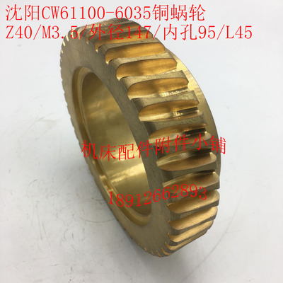沈阳CW61100机l床配件6035铜蜗轮Z40/M3.5/Φ95/L45