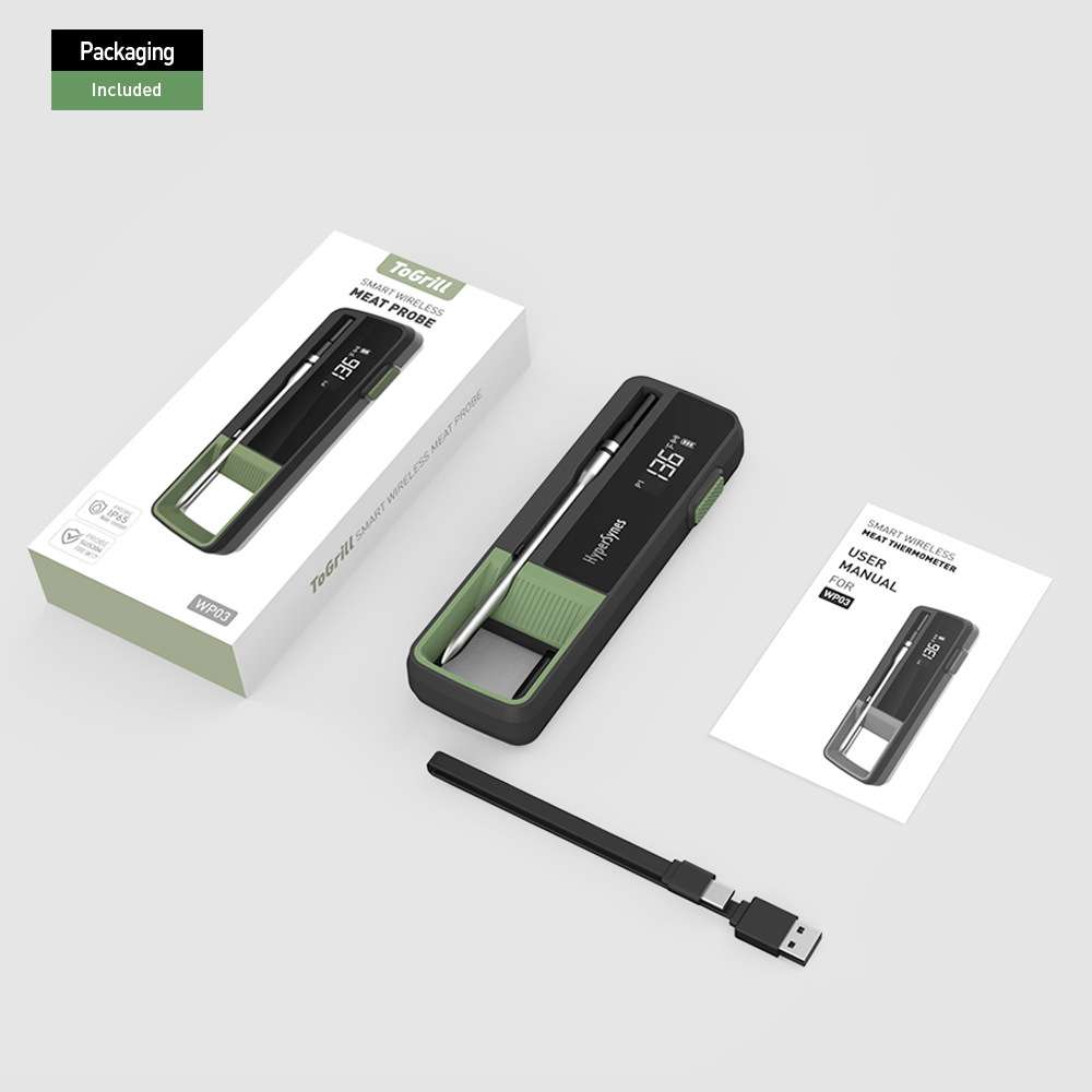 智能无线蓝牙肉类烧烤温度计手机APP探针wifi防水烤箱烤肉单针