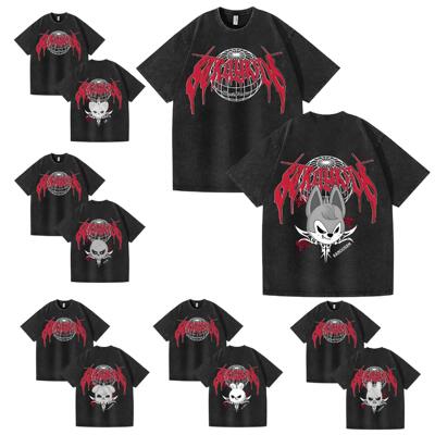 straykids NORTH AMERICAN dominate水洗T恤2025邪恶头像跨境上衣