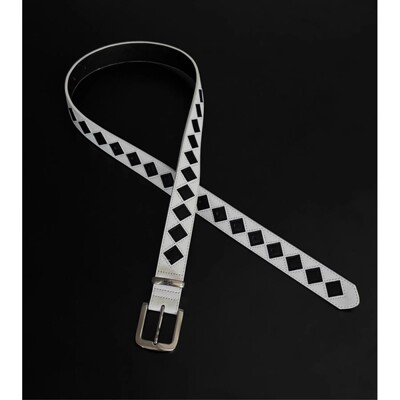 SoulMates黑白菱格腰带