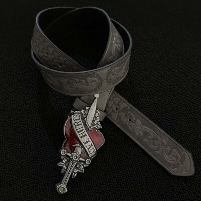 SoulMates花剑穿心中古设计感腰带vintage小众质感朋克系重工腰带