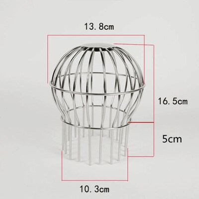 网球形管帽DN50/75/110/160管道屋顶下水口过滤网防堵罩雨水斗200