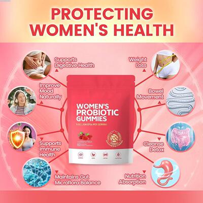 现货亚马逊爆款蔓越莓女性益生菌软糖WOMEN'S PROBIOTIC GUMMIES