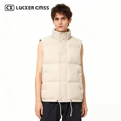 LUKER CMSS立领百搭潮流情侣同款时尚休闲保暖马甲男