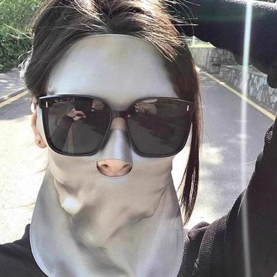 蚕丝防晒面罩女防紫外线透气开车遮全脸基尼真丝面纱2025新款口罩
