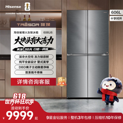 海信璀璨606U6大冻梨冰箱