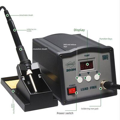 高频焊台205H恒温电烙铁工业级200W大功率203h防静电无铅智能焊台