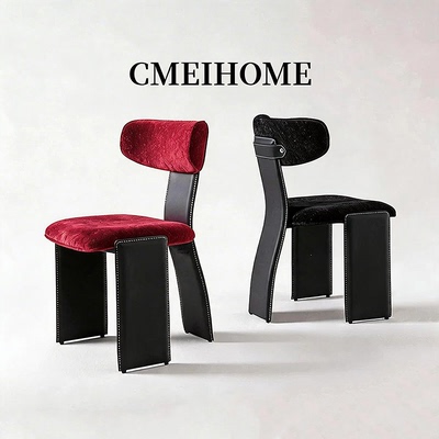 CMEIHOME设计师餐椅丨高端马鞍皮