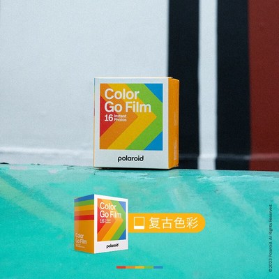 宝丽来(Polaroid)Go型相机双包装(16张)拍立得相纸胶片复古风格