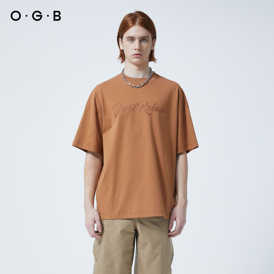 OGB美式复古街头风短袖T恤