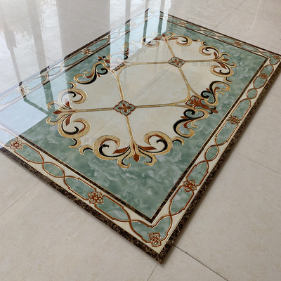 欧式拼花瓷砖800x800 客厅微晶石地板砖饭厅过道玄关拼Z花图抛晶