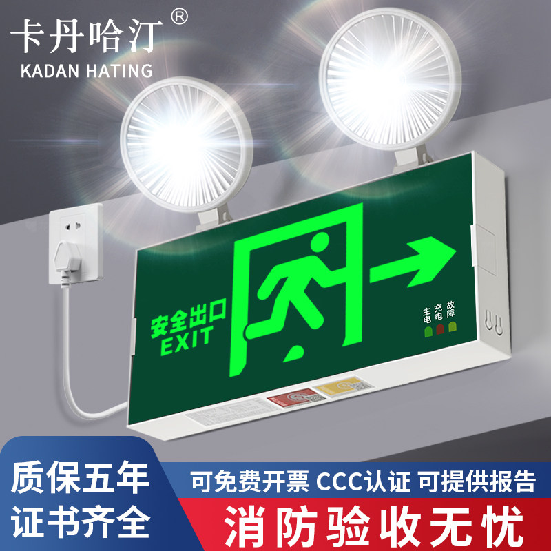 消防紧急照明灯安全出口指示牌多功能二合一疏散指示灯停电应急照