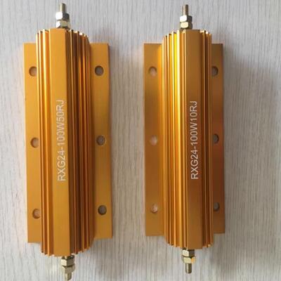 大功率铝壳电阻器RXG24-100W 黄金外壳绕线式电阻 放电预充电阻器