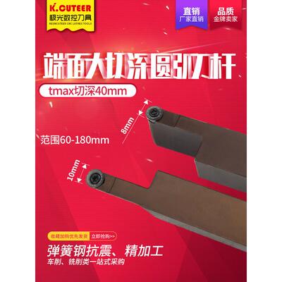 数控车床端面大切深20方/25方正反刀圆弧车刀杆RC/RP圆形刀片割刀