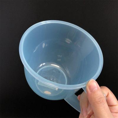 包邮 带手把保鲜盒早餐盒塑料圆形多用盒带盖面杯950ML宿舍手柄碗