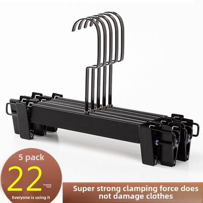 黑色裤夹裤架实木防滑无缝服装店女装专用木强伸缩活动裤