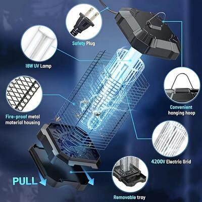 4000V Outdoor Mosquito Zapper Lamp with 20W Lighting灭蚊灯
