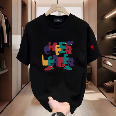 【官方直营】Ami fien男女通用棉涤字母短袖圆领不易褪色字母印花