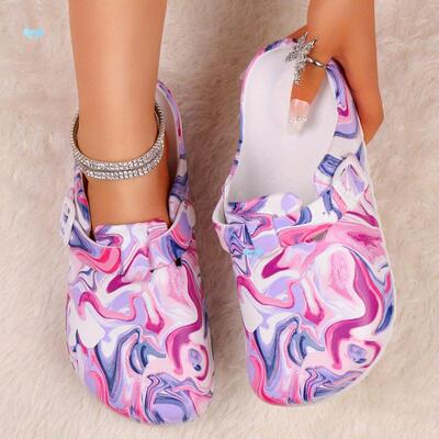 Vibrant Floral Tie Dye eva Clogs Ultra Lightweight便木屐