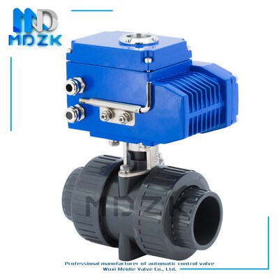 MDZK-AX-Q921F-10S电动UPVC塑料胶双由令球阀