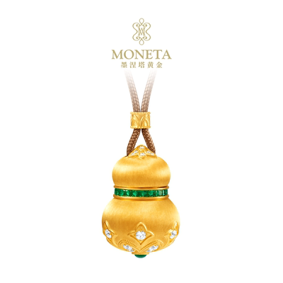 MONETA墨涅塔葫芦足金祖母绿吊坠