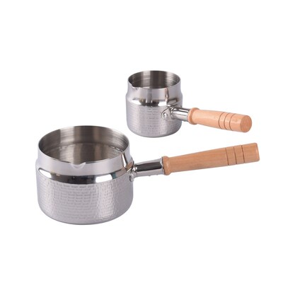 n堂巴 三层钢锤印小  牛奶加热锅烘焙模具