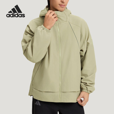 Adidas/阿迪达斯官方正品2026男士户外防风梭织运动外套KD4383