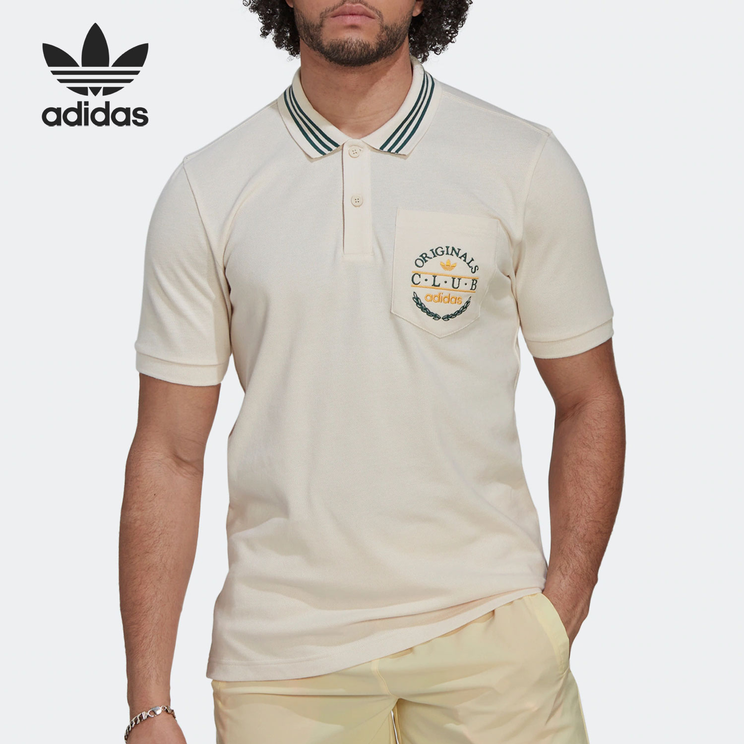 Adidas/阿迪达斯官方正品三叶草夏季男子运动休闲Polo衫HR7898