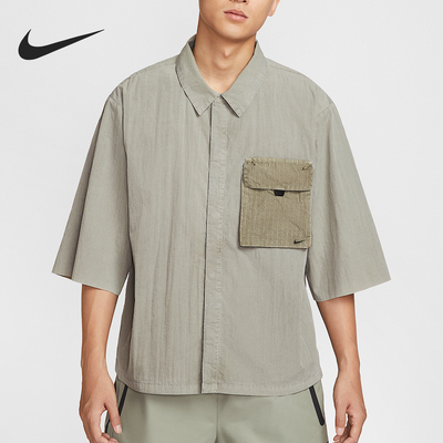 Nike/耐克官方正品当季款男士口袋宽松翻领短袖HJ2955-320