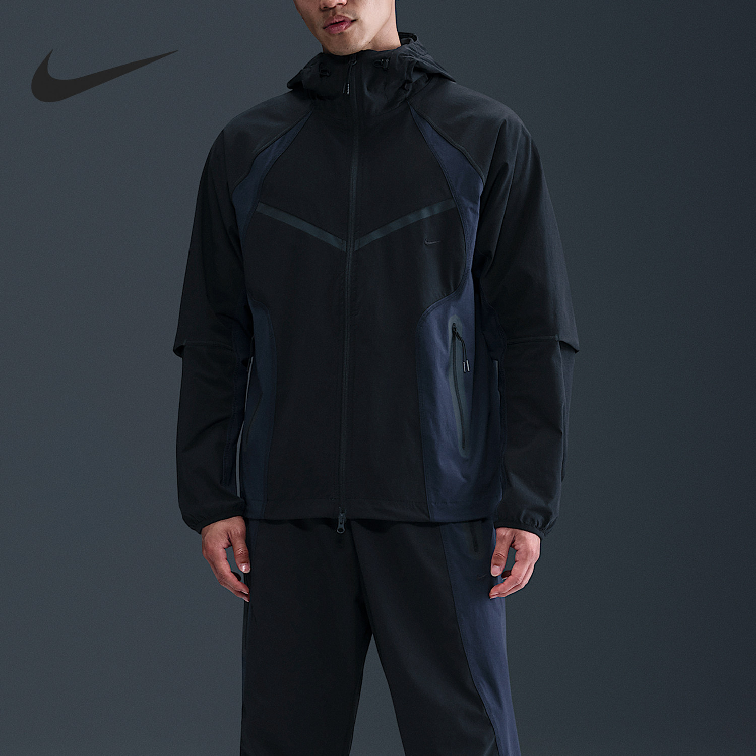 Nike/耐克官方正品2025男士时尚潮流运动连帽梭织外套IH8462-010