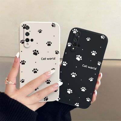 猫咪脚印适用华为荣耀20手机壳20pro/20s新款honor20青春版lite硅胶por20全包HRY一AL00TA防摔YAL女LRA套al10