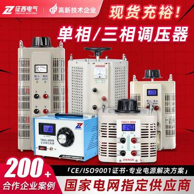 单相调压变压器TDGC2/3家用调节0-250/300V接触式三相TSGC2/J