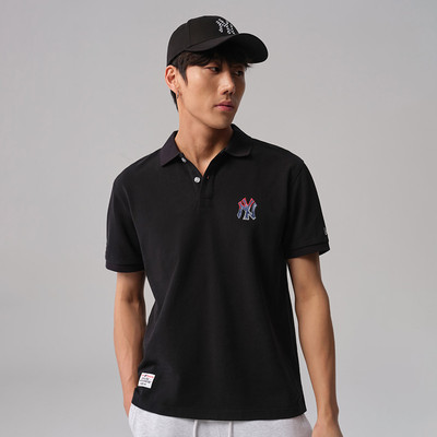 NewEra纽亦华2025新款短袖POLO衫MLB宽松舒适白色黑色14187352
