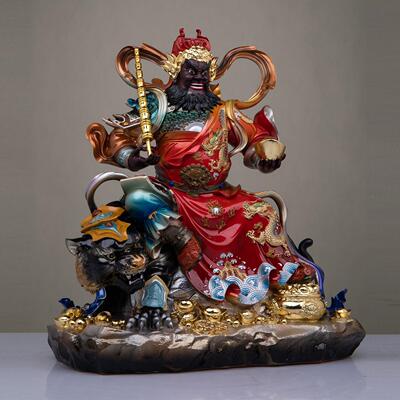 武汉神公明造赵像树脂黑IGH虎宣坛赵宣坛造造像赵元帅像家拜财招