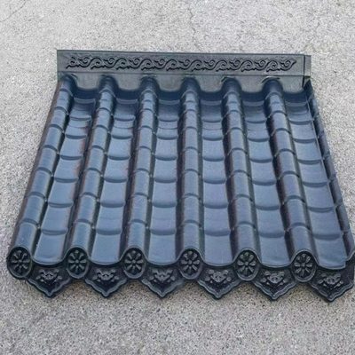 ASA合成树脂仿古一体瓦门头屋檐屋顶雨棚树脂装饰瓦片加厚树脂瓦