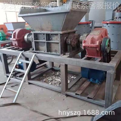 废机撕碎 纸箱盒粉碎机 废报纸纸书本牛纸皮纸多功能双轴TLI粉碎