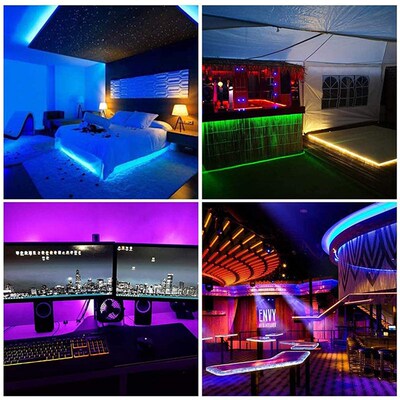 12V伏幻彩灯条5050全彩WS2811灯带流水流光跑马灯带5米遥控彩灯条