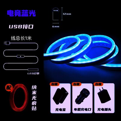 适配九/号EVA二号机电动车MMAX2110p氛围灯带炫酷前车灯条改装件