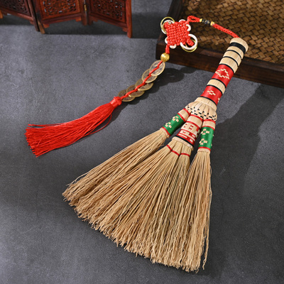 乔迁之喜新居入宅门上簸箕扫把挂件新房搬家仪式装饰布置用品大全