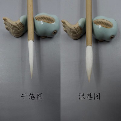 羊毫毛笔苏州金亭湖笔出口东瀛一辙堂细光锋长短颖小长锋两款单支