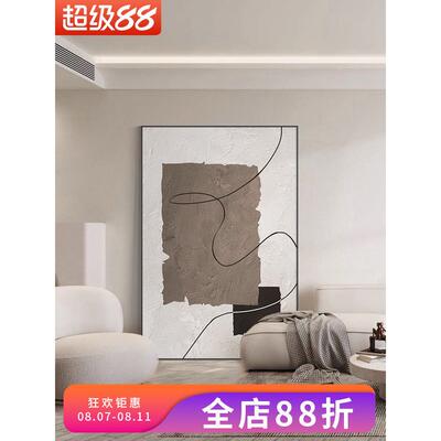 抽ACV象极简线客装饰画级感侘寂条风玄关过道高挂画现代简约墙厅