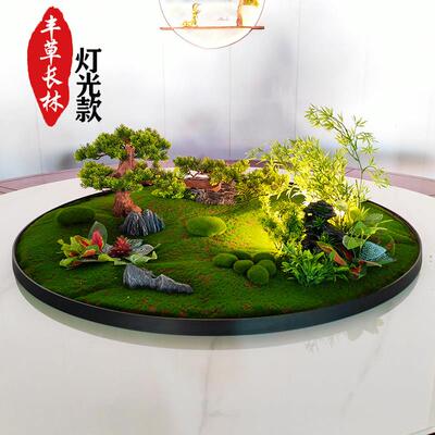 酒店圆桌转盘彷真花餐饰桌花NAU花摆花高轻奢高档中间摆件端大装