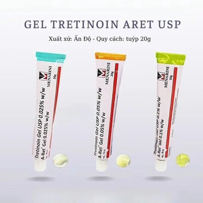 印度美纳里尼 A-Ret 凝胶 tretinoin 0.025%/0.05%闭口淡化痘印