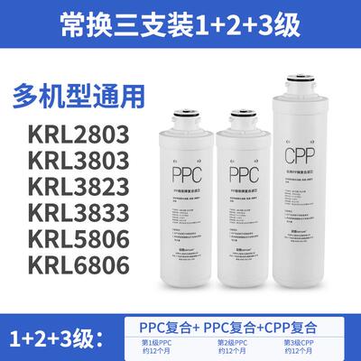 芯园适用于沁园净水器滤芯四KRL2803/3803/3823/3833大通量400G