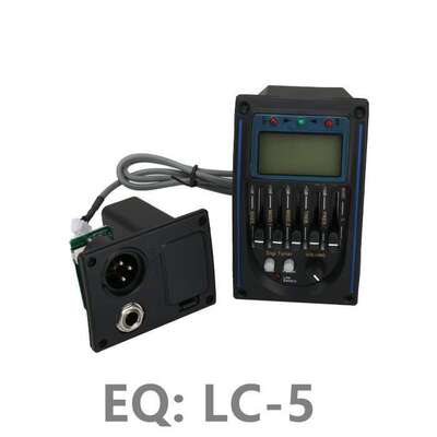 吉他EQ拾音器五段打板LC-PMLC-5民谣木吉他EQ压电拾音器带麦克风