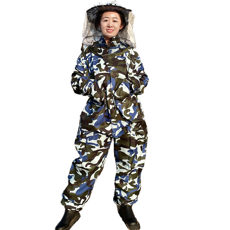 蜜蜂衣防蜂服加厚防蜂衣全套连体透气散热防蛰专用养蜂工具防蜂帽