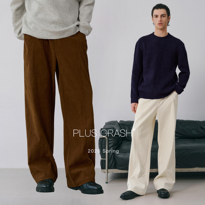 PLUS CRASH春季新款百搭时尚休闲长裤子