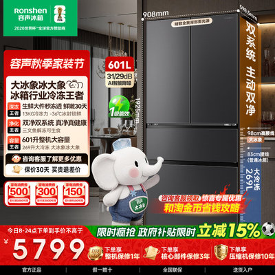 容声大冰象601L法式超薄双系统