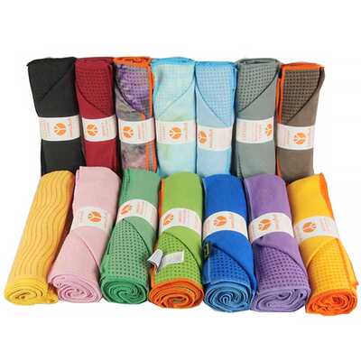 山联硅胶瑜伽铺巾183x61cm涤锦超细纤维80%涤纶20%锦纶欧款防滑